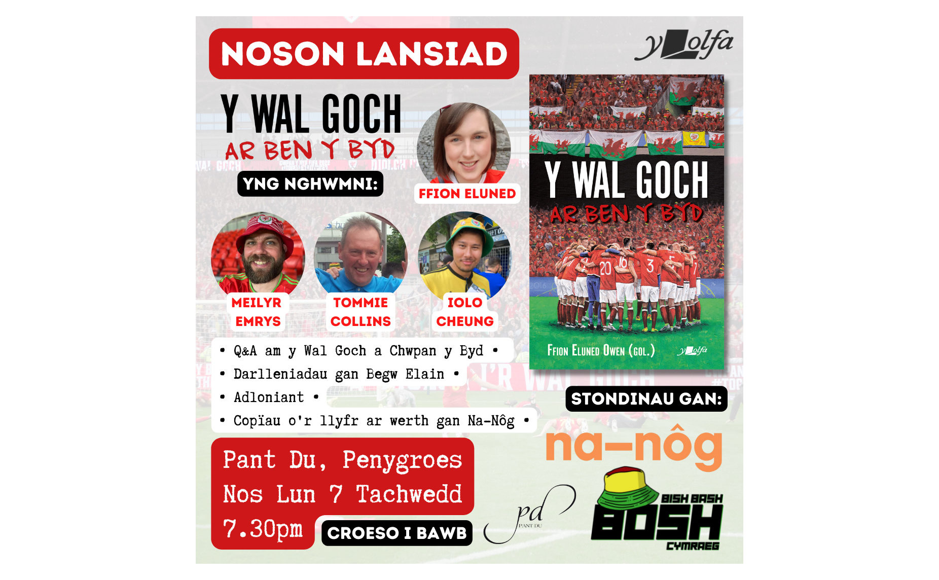 Gwahoddiad i lansiad Y Wal Goch: Ar Ben y Byd – DyffrynNantlle360